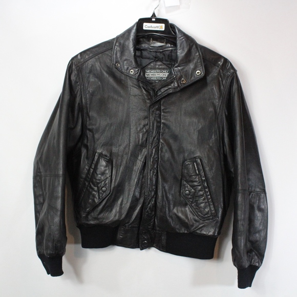 Members Only | Jackets & Coats | Vintage 8s Members Mens 44 Leather ...